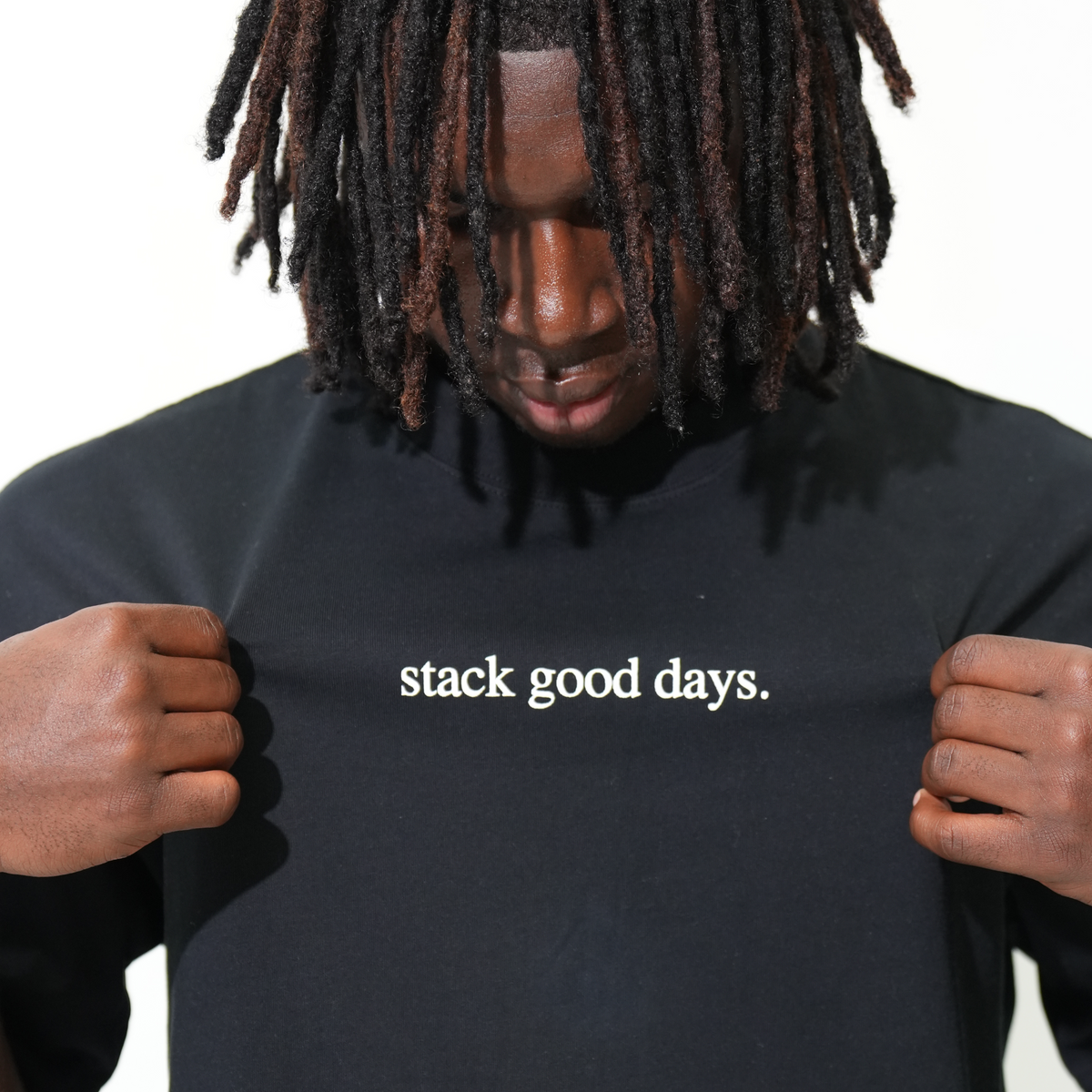 Wordmark Tee - OG Black – Stack Good Days